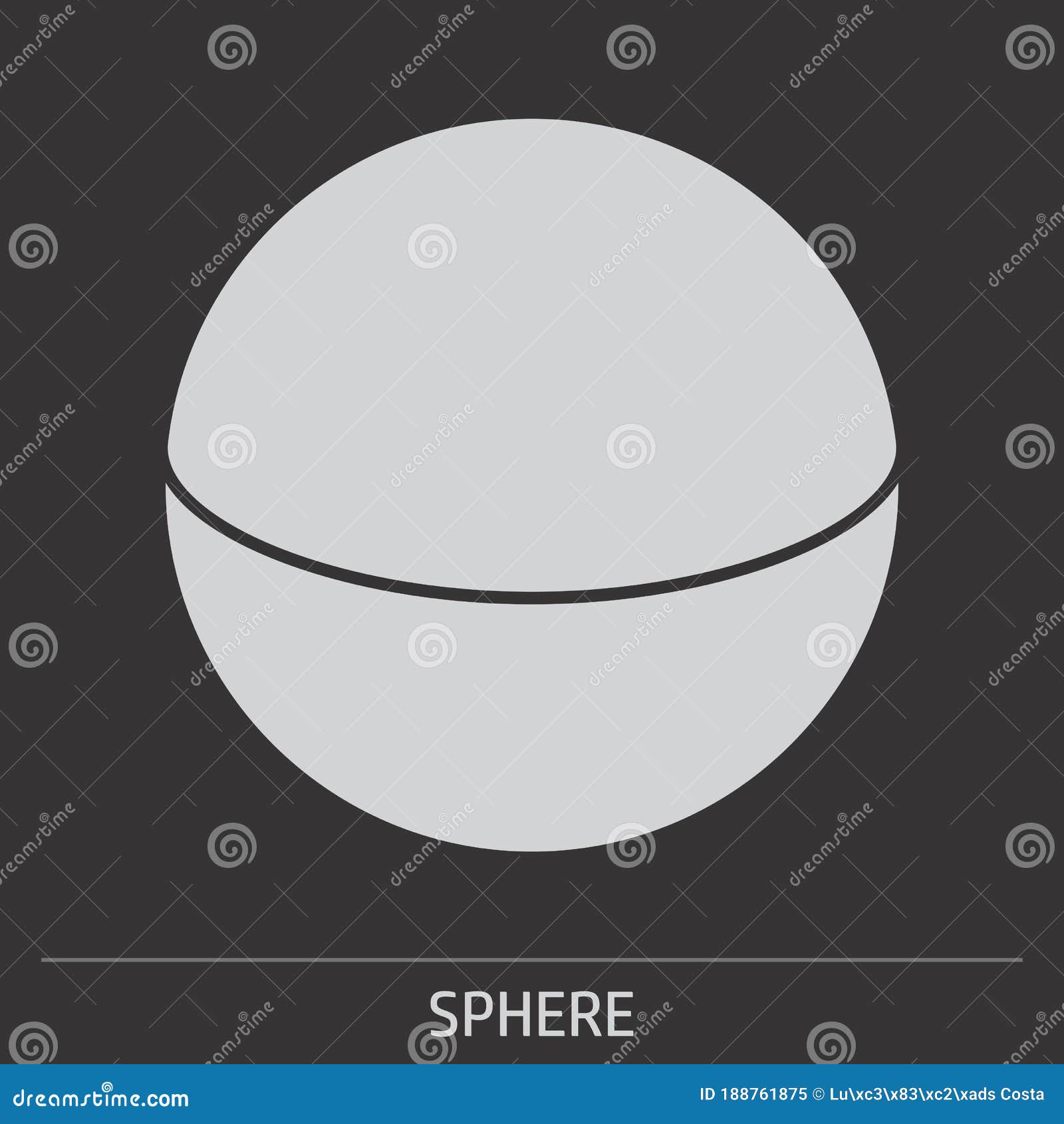 Sphere shape icon stock illustration. Illustration of element - 188761875