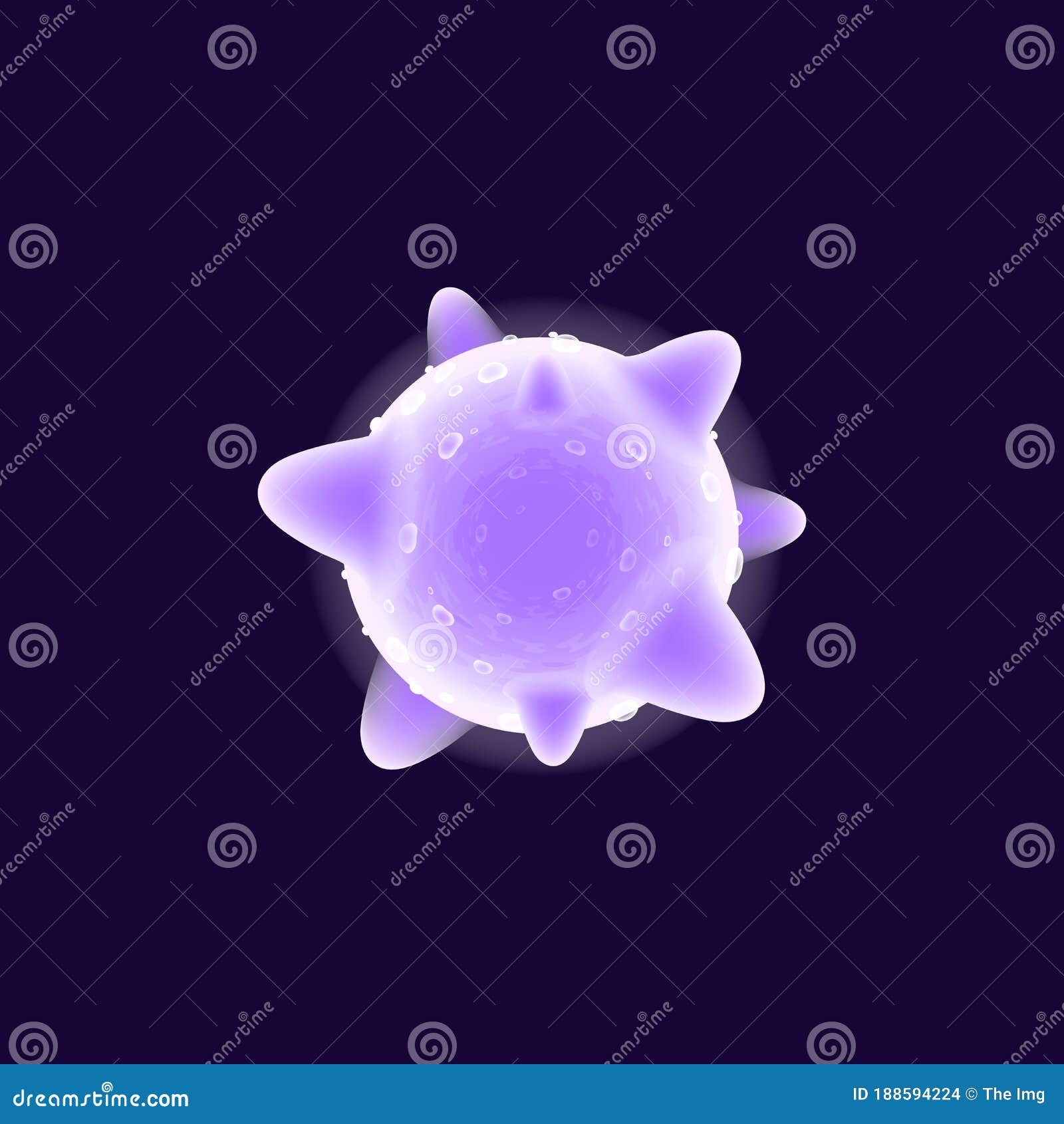 Sphere Shape Virus Realistic Vector Illustration Stock Vector ...