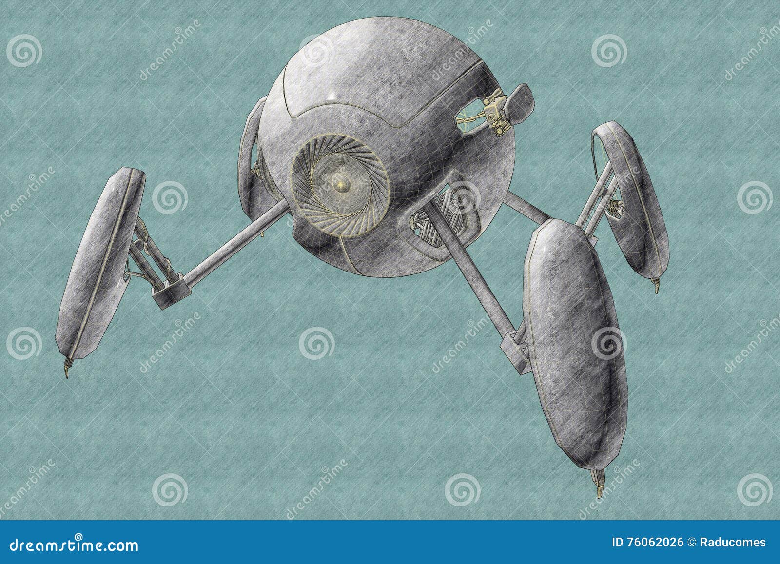Sphere shaped droid stock illustration. Illustration of application ...
