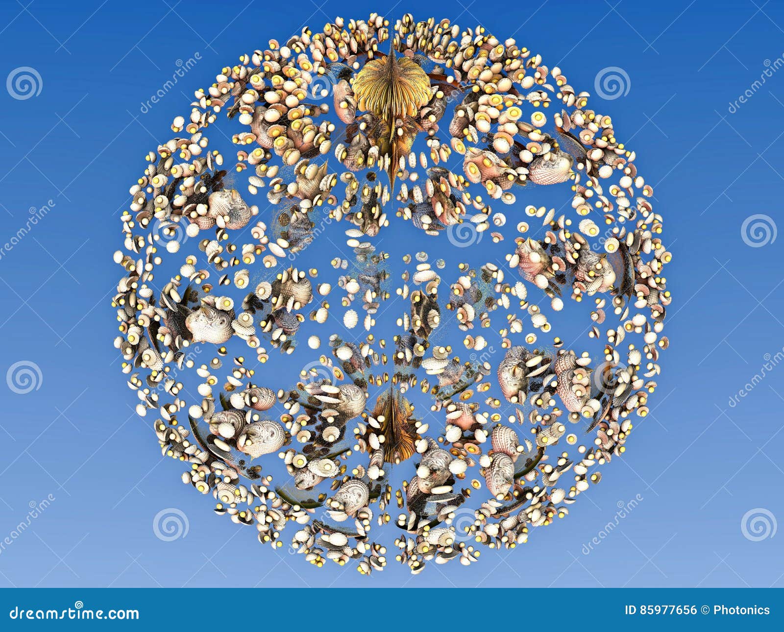 Sphere of Shells stock photo. Image of exploding, fragile - 85977656