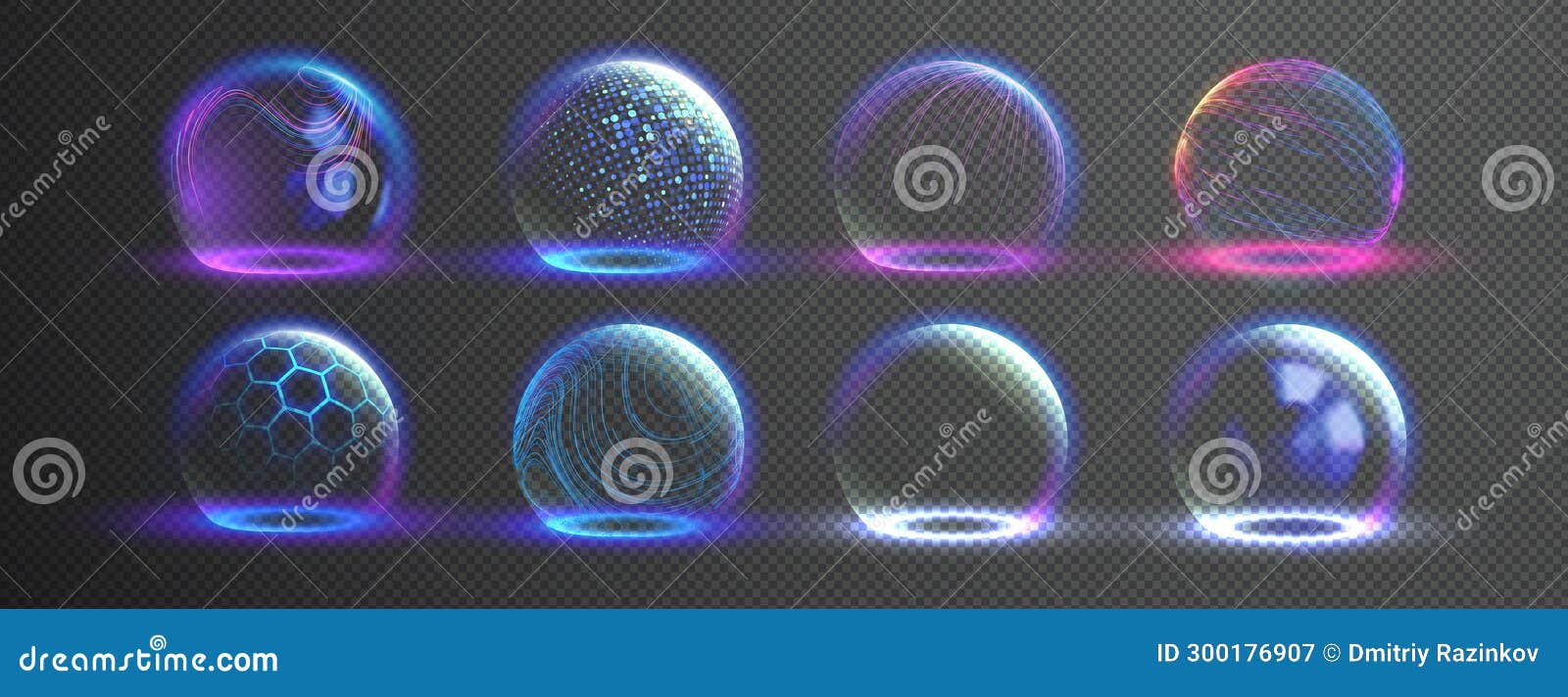 Sphere Shield Abstract Energy Protection. Force Field Defence Globe ...