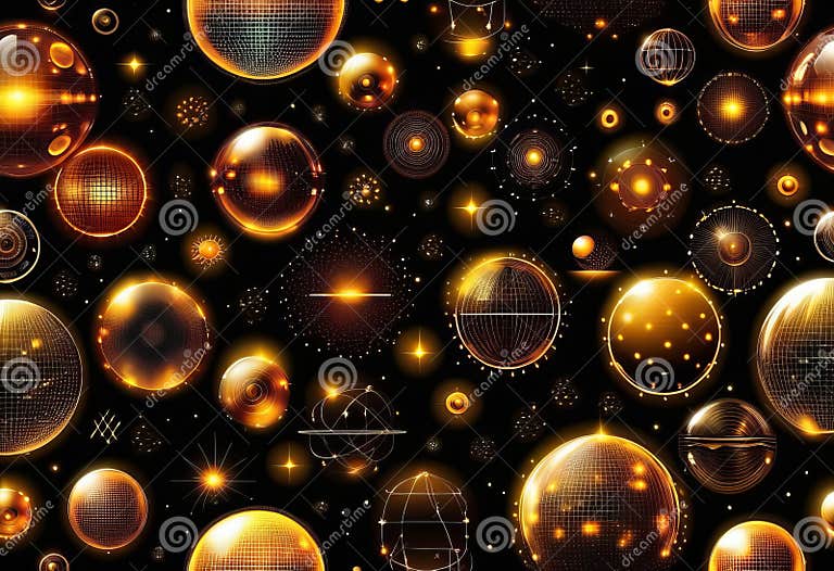Sphere Shield Abstract Energy Protection Spheres Stock Illustration ...