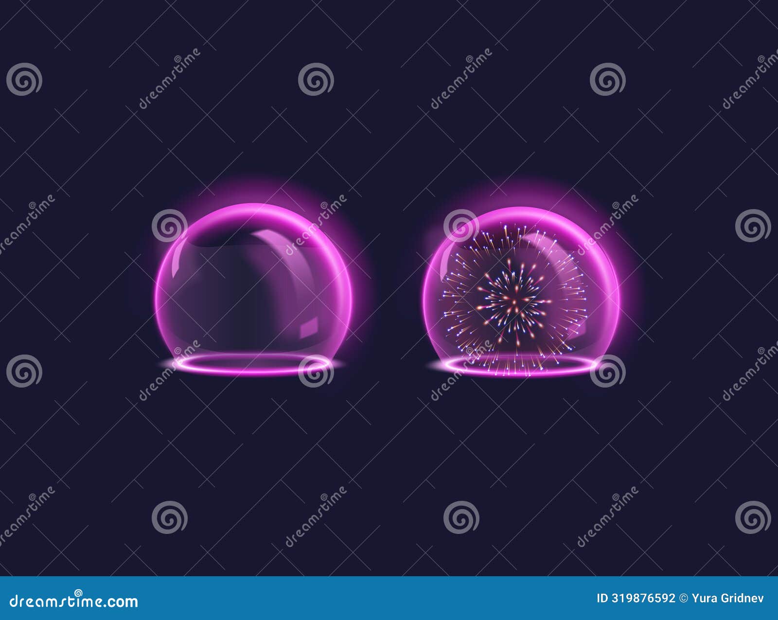Sphere Shield Abstract Energy Protection Spheres. Force Field Globe ...