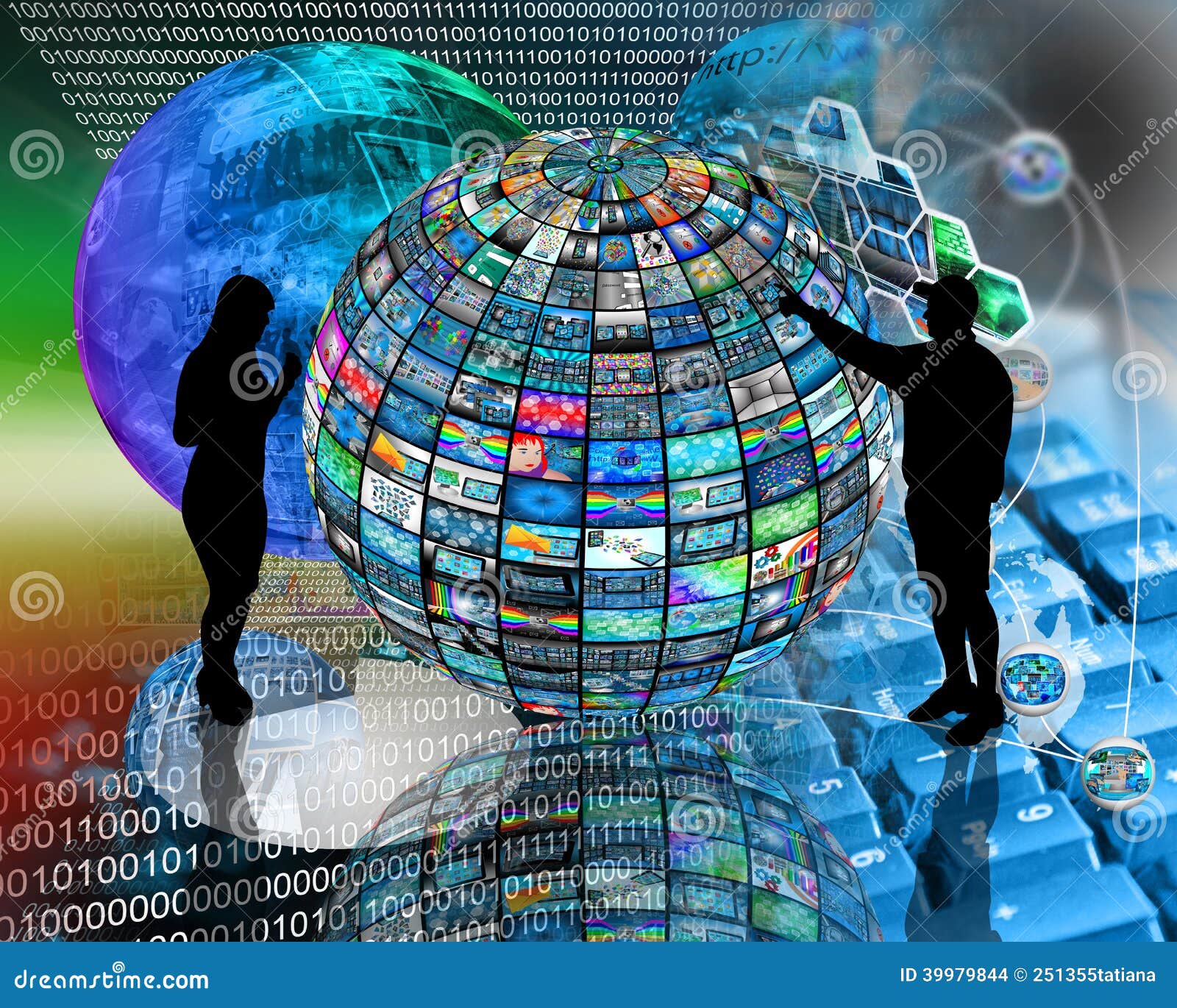 Sphere And Silhouettes Stock Photography | CartoonDealer.com #39979844