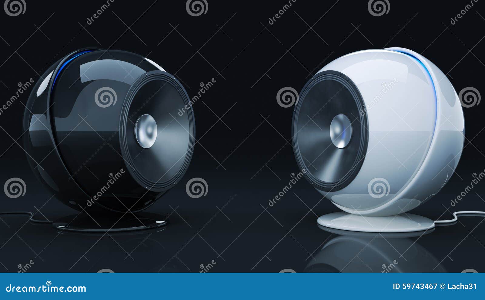 Sphere speaker 3D stock illustration. Illustration of equipment - 59743467