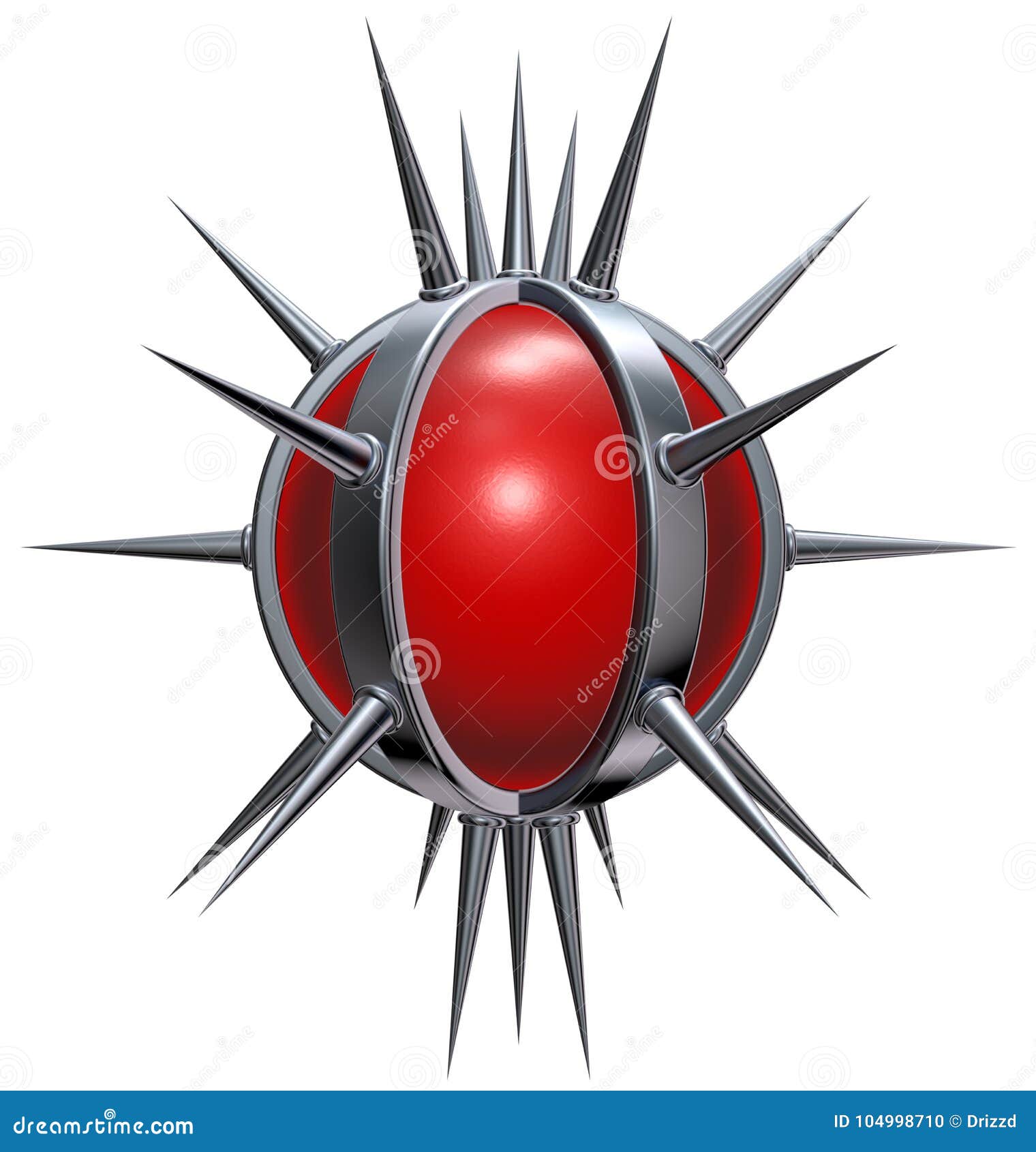 Sphere with spikes stock illustration. Illustration of spike - 104998710