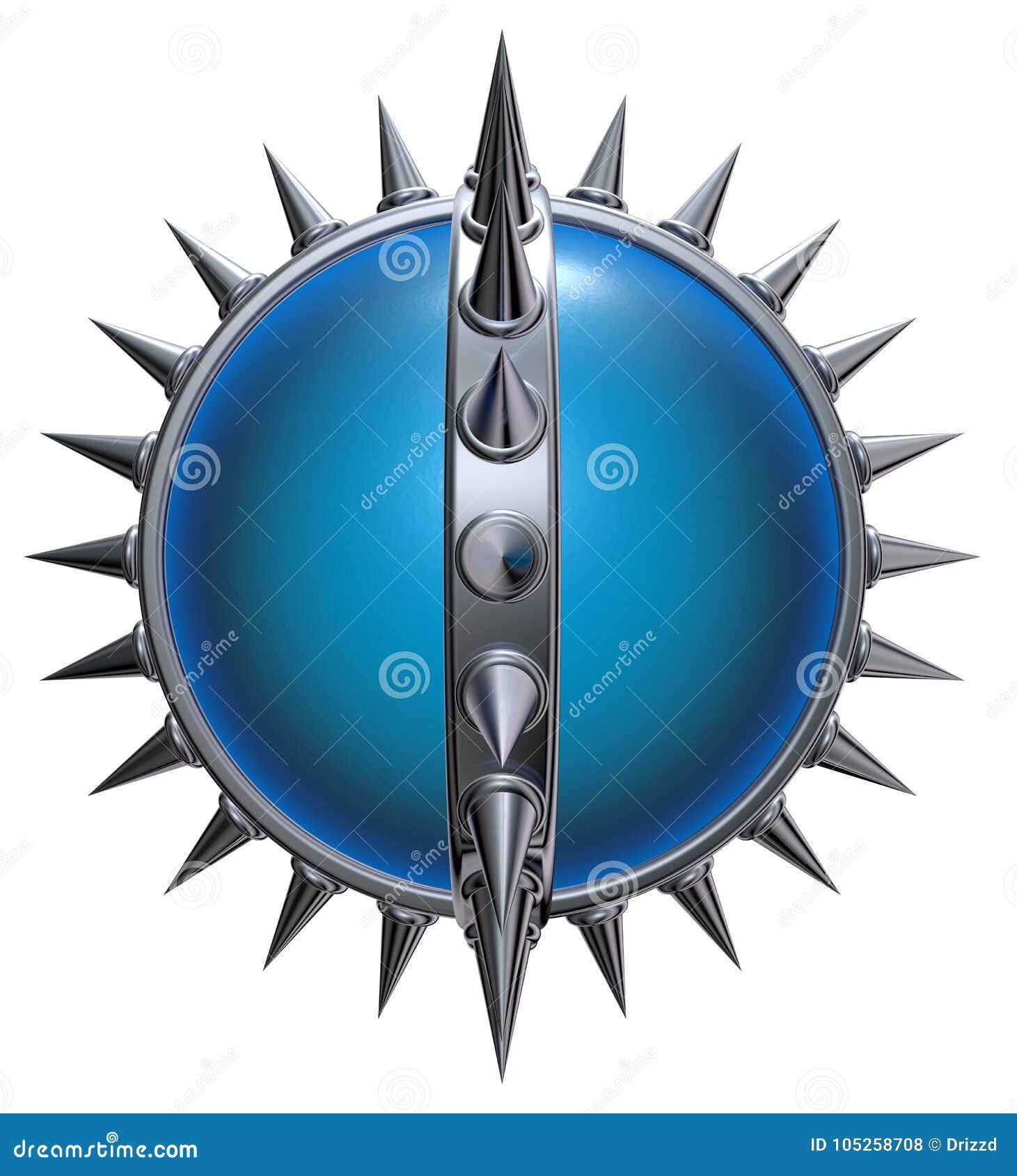 Sphere with spikes stock illustration. Illustration of steel - 105258708