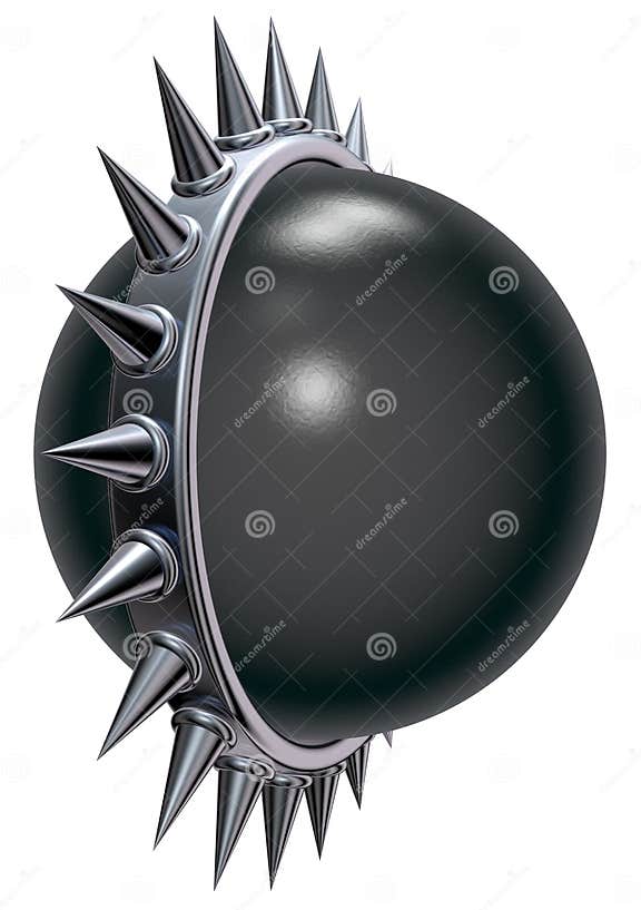 Sphere with spikes stock illustration. Illustration of ring - 105315751