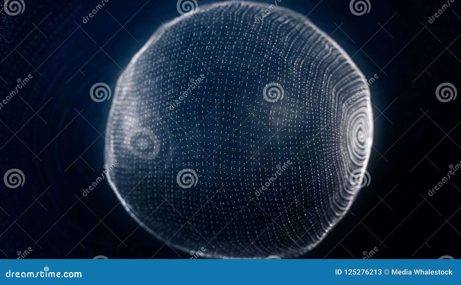 Sphere of Spinning Points, Particles. Loop Animation Stock Image ...