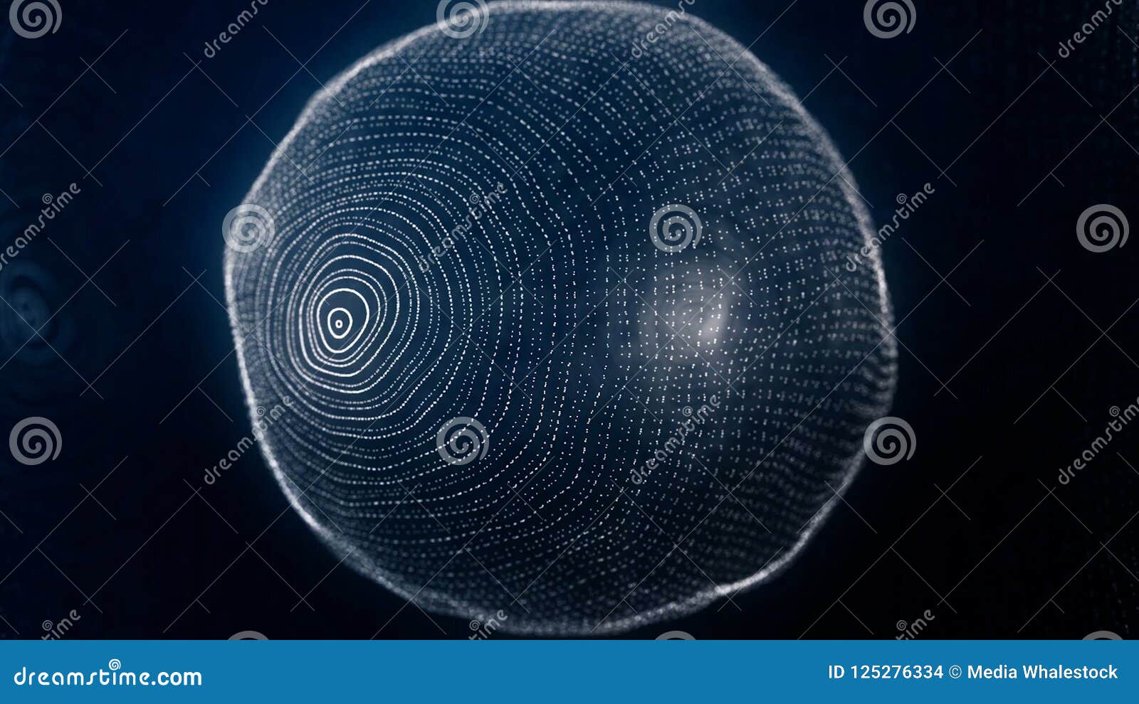 Sphere of Spinning Points, Particles. Loop Animation Stock Photo ...