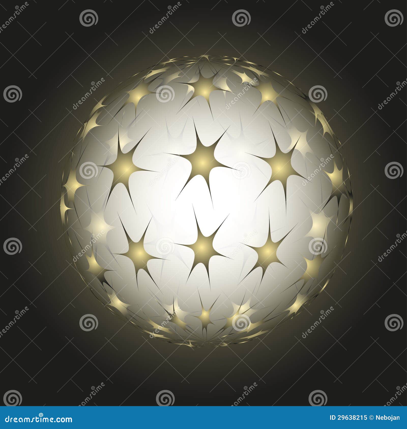 Sphere from stars stock vector. Illustration of sphere - 29638215