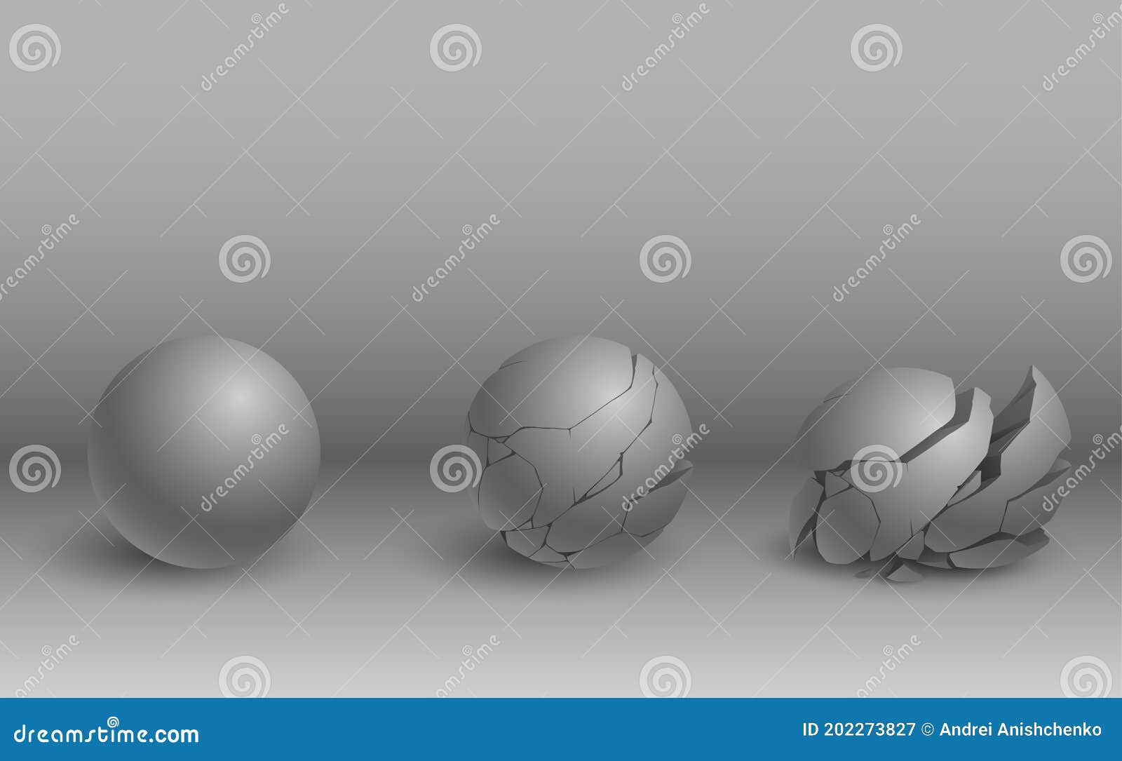 Sphere Stones on Gray Background Stock Vector - Illustration of closeup ...