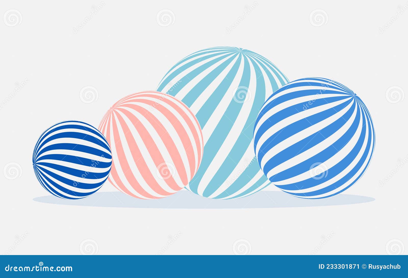 Sphere Striped Blue Pink Poster Stock Vector - Illustration of ...