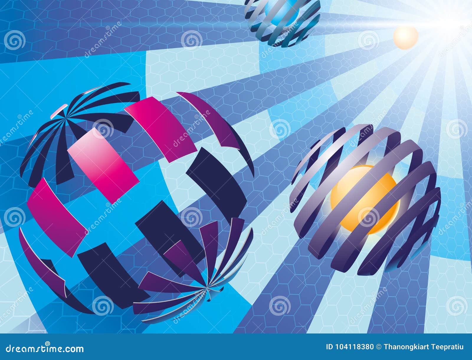 Sphere Technology Blue Background Stock Vector - Illustration of uture ...