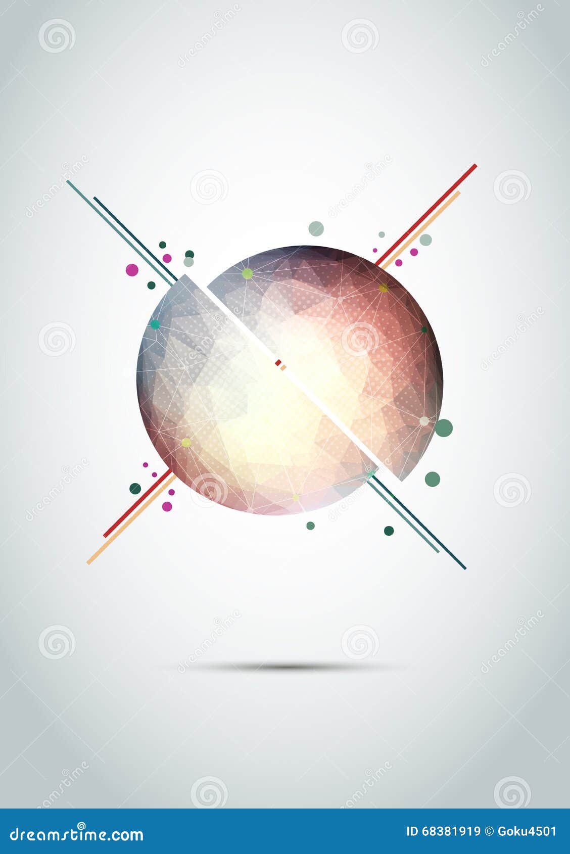 Sphere Triangles Designs Abstract Background Stock Illustration ...