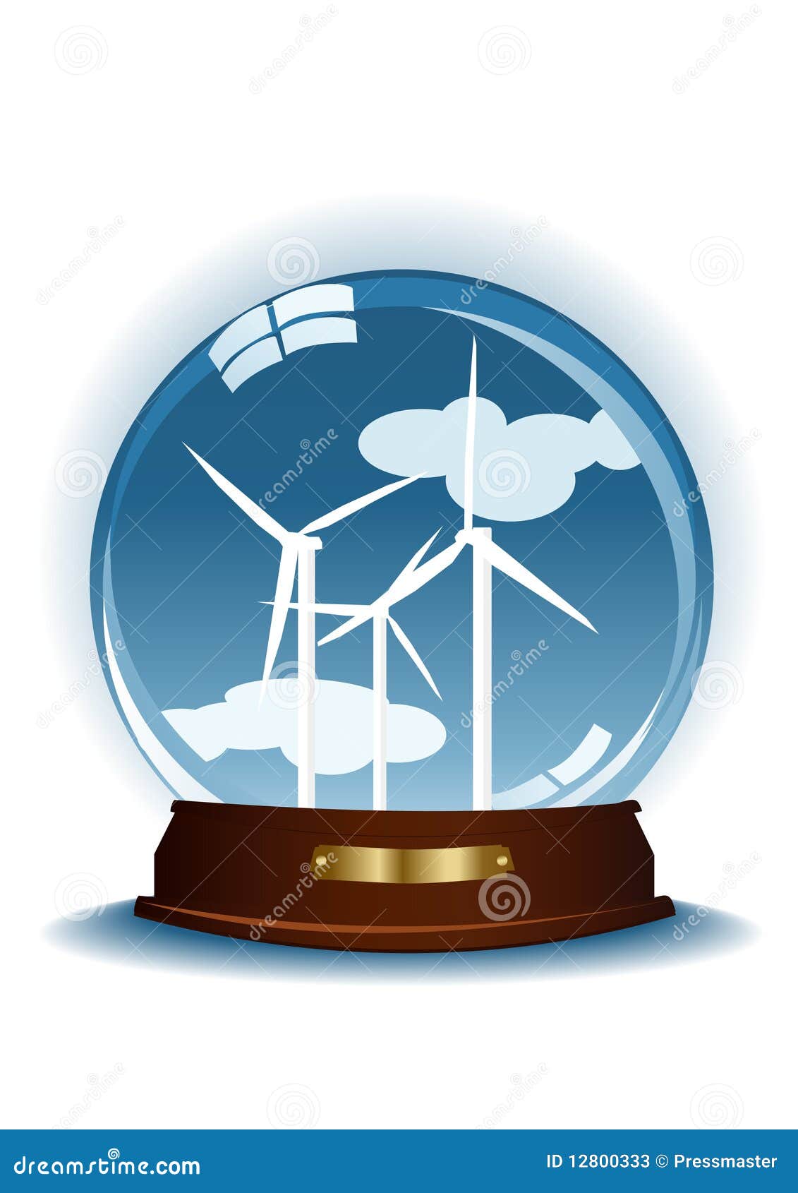 Sphere with turbines stock illustration. Illustration of develop - 12800333