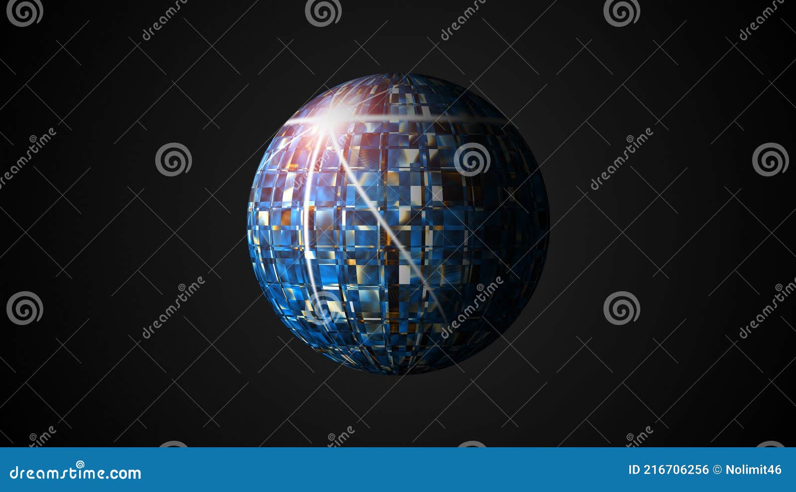 Sphere with Visual Wave Oil Surface, Modern Abstract 3d Render Backdrop ...