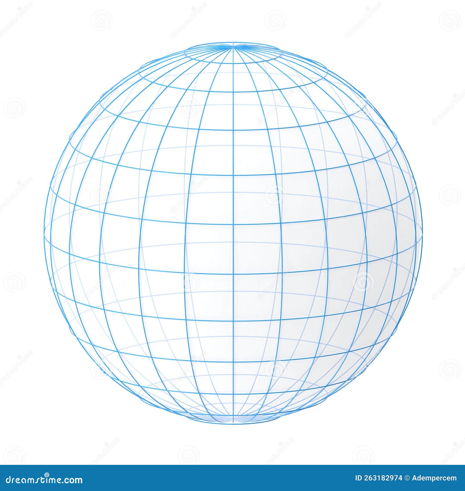 Sphere with Wireframe stock illustration. Illustration of isolated ...