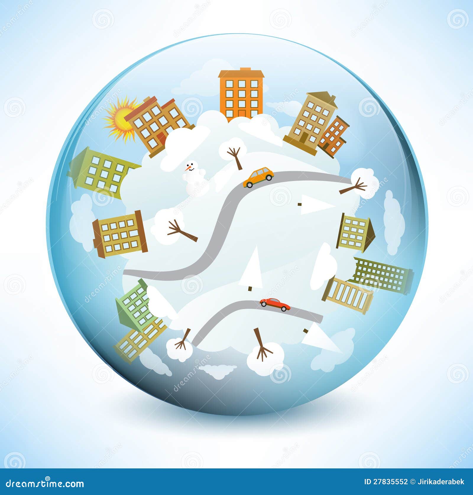 Sphere World stock vector. Illustration of shape, december - 27835552