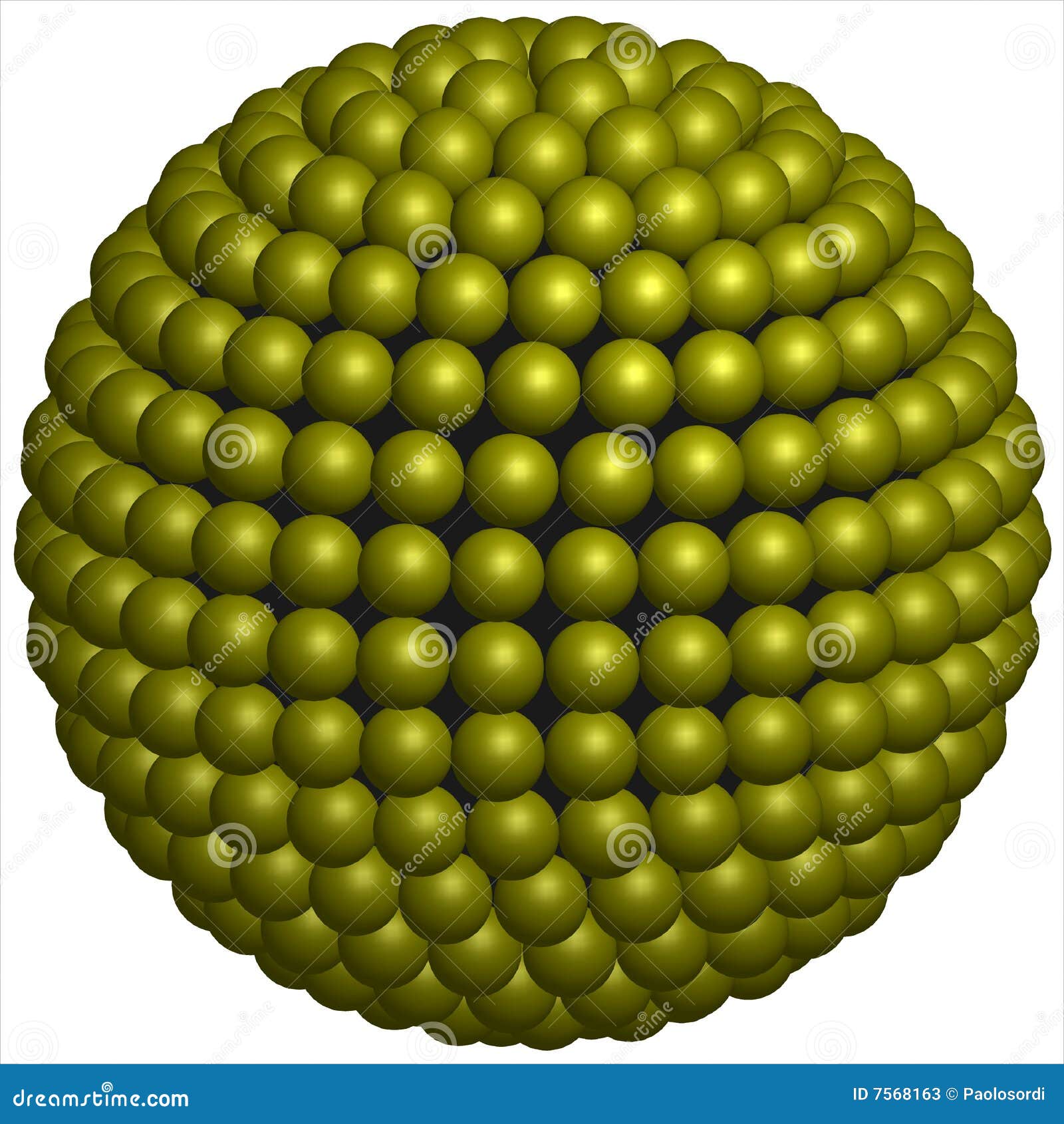 Sphere of yellow spheres stock illustration. Illustration of unite ...