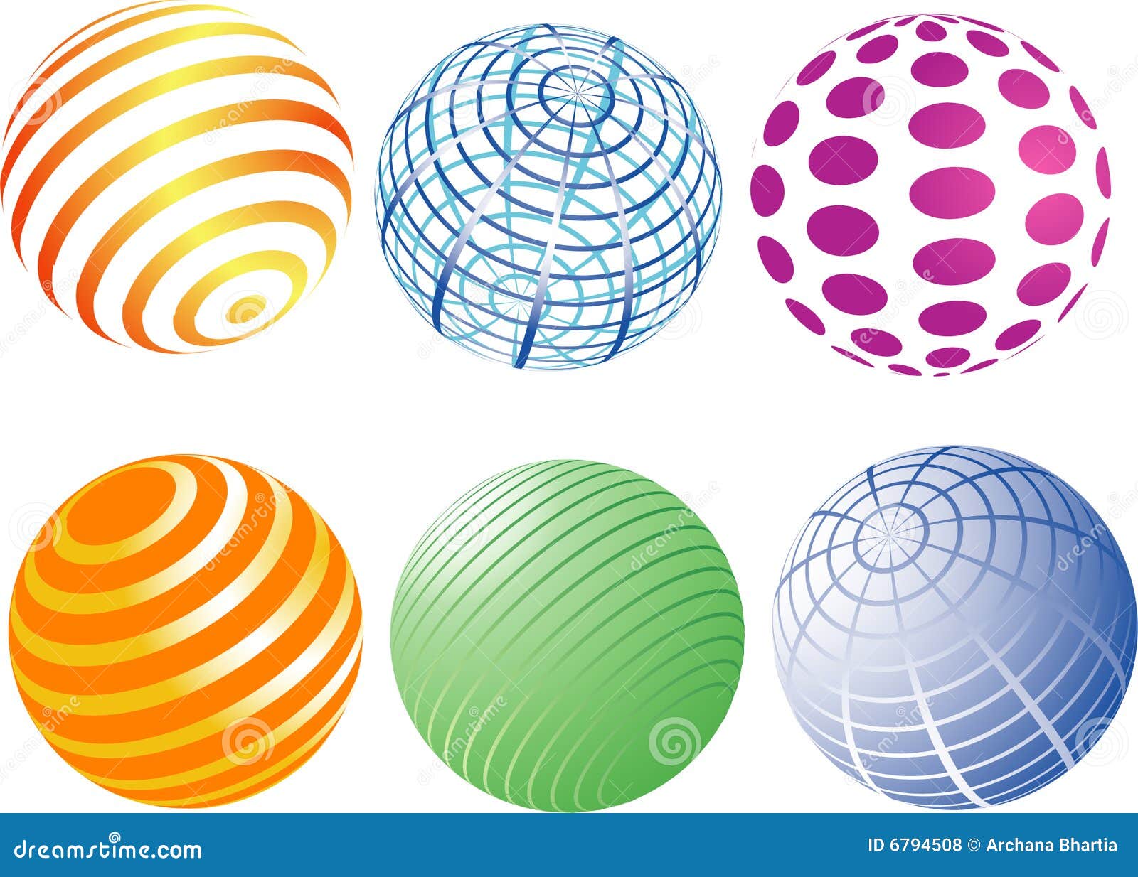 Spheres stock vector. Illustration of round, pattern, artistic - 6794508