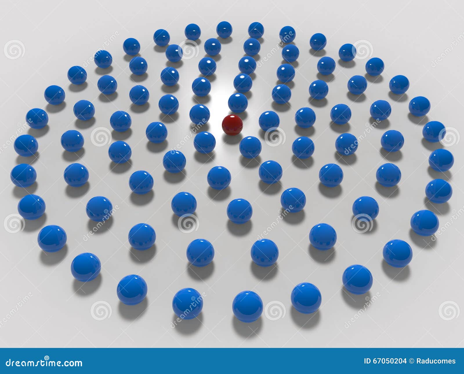 Spheres Arranged in a Circular Pattern Stock Illustration ...