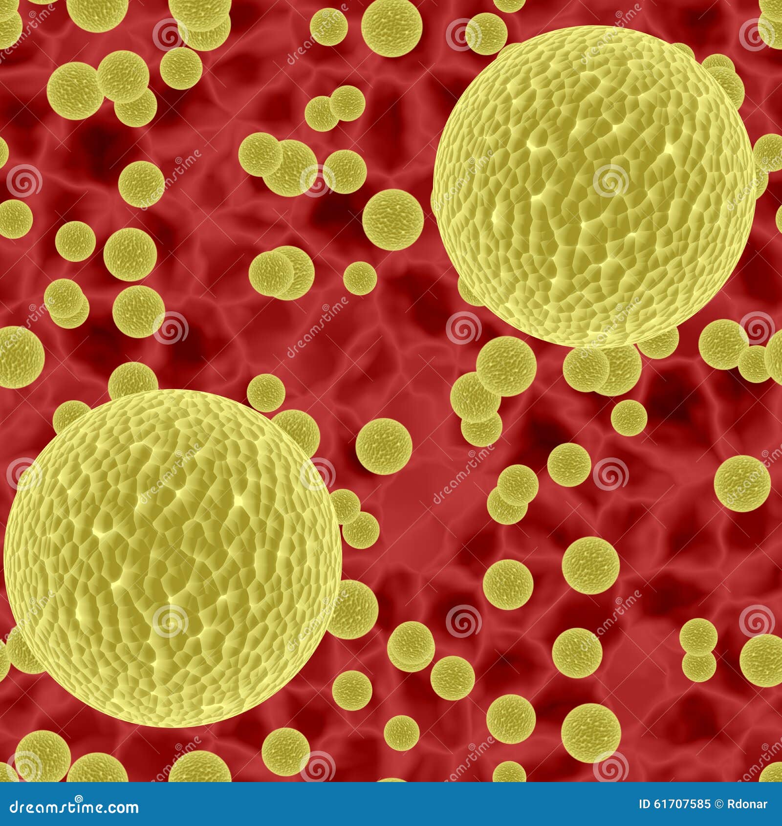 Spheres of Bacteria or Virus Spheres in Blood Stock Image - Image of ...