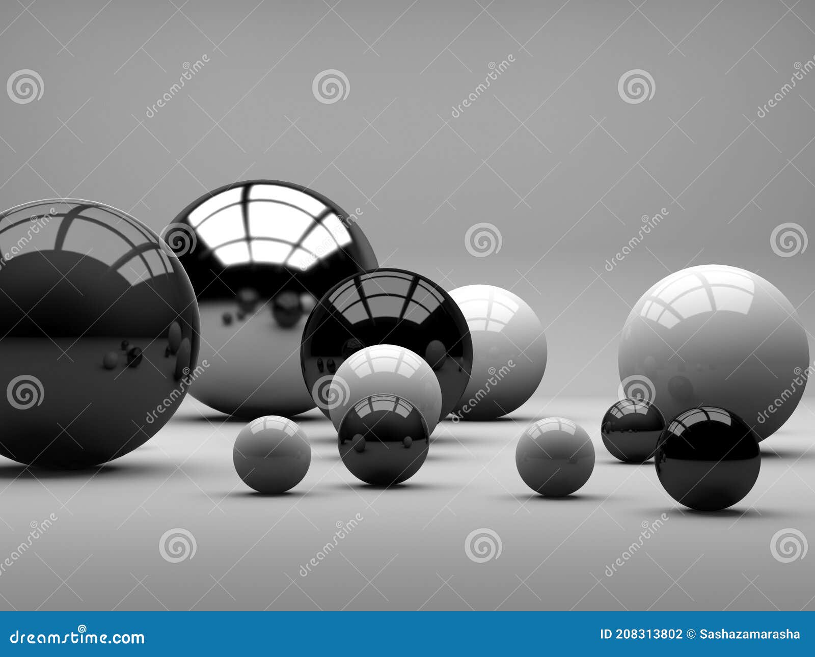 Spheres of Balls Abstract Background. Realistic 3d Shapes Stock ...