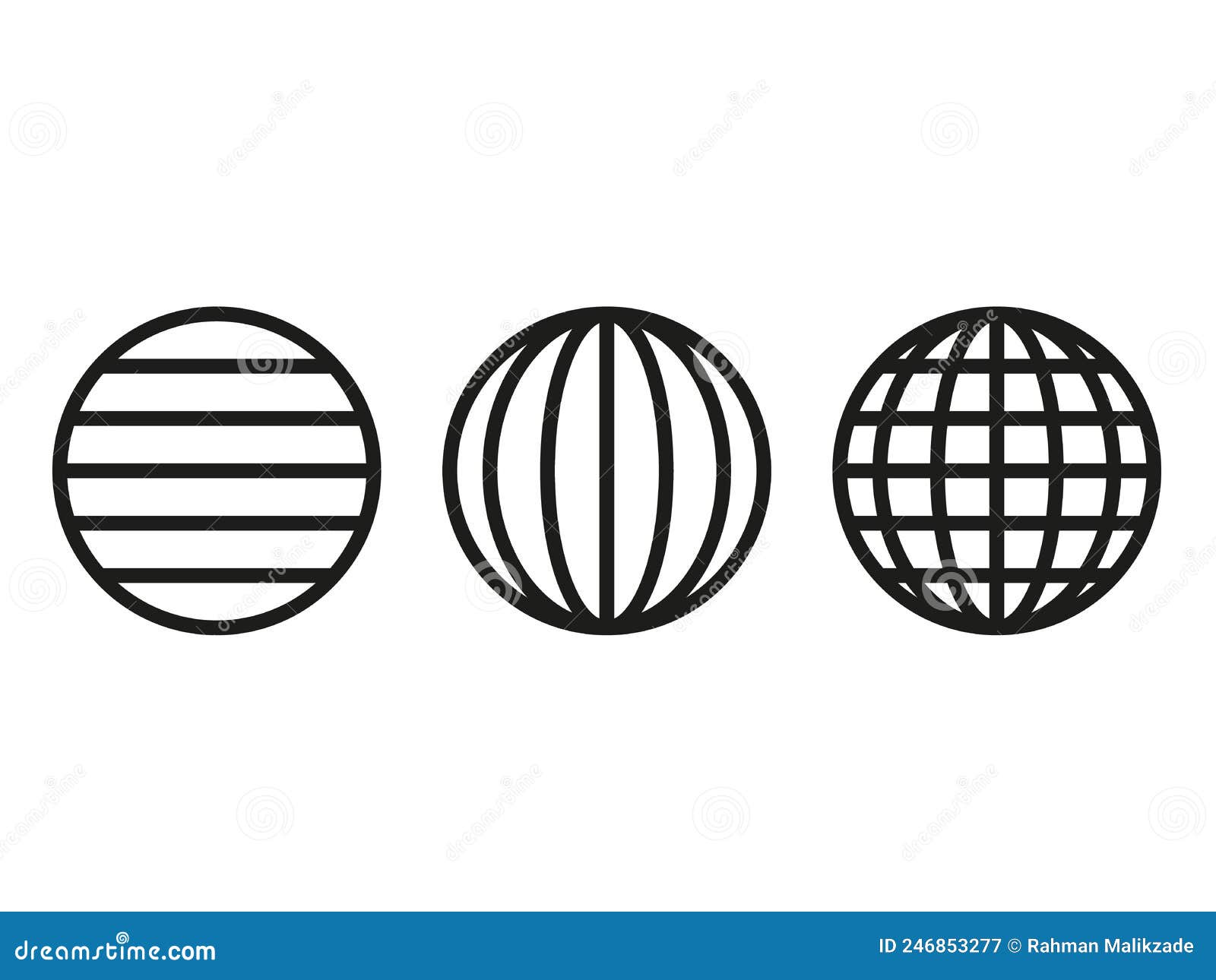 Spheres Globe Earth Grid, Horizontally And Vertically, Latitude And ...