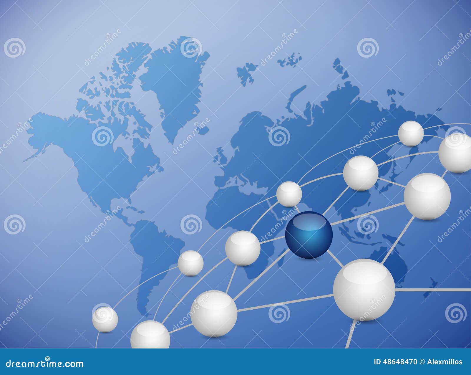 Spheres Link Network Connection Stock Illustration - Illustration of ...