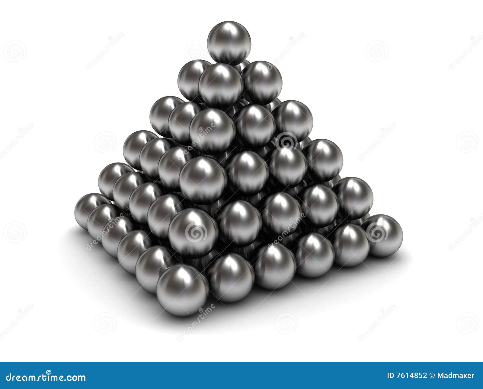 Spheres pyramid stock illustration. Illustration of stainless - 7614852