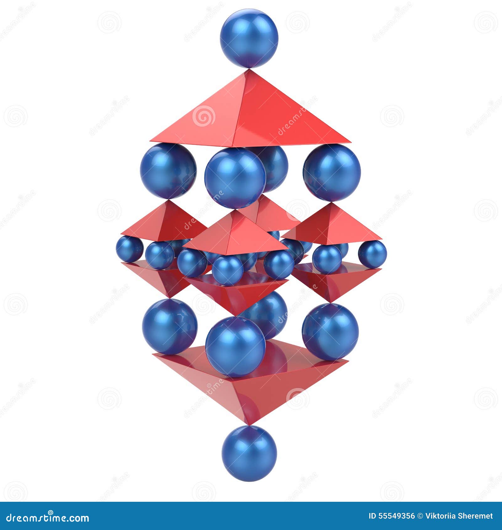 Spheres and Pyramids, Abstract Balance Concept Stock Illustration ...