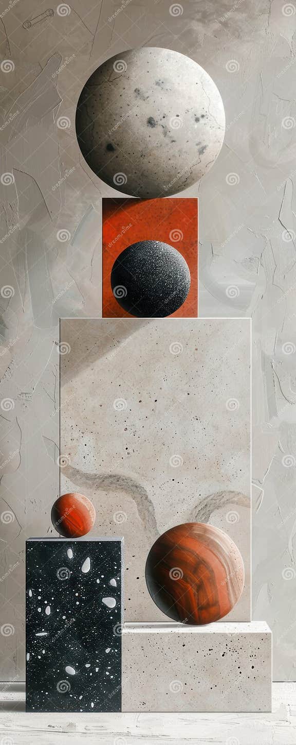 Spheres and Rectangular Prisms Made of Different Materials are Arranged ...