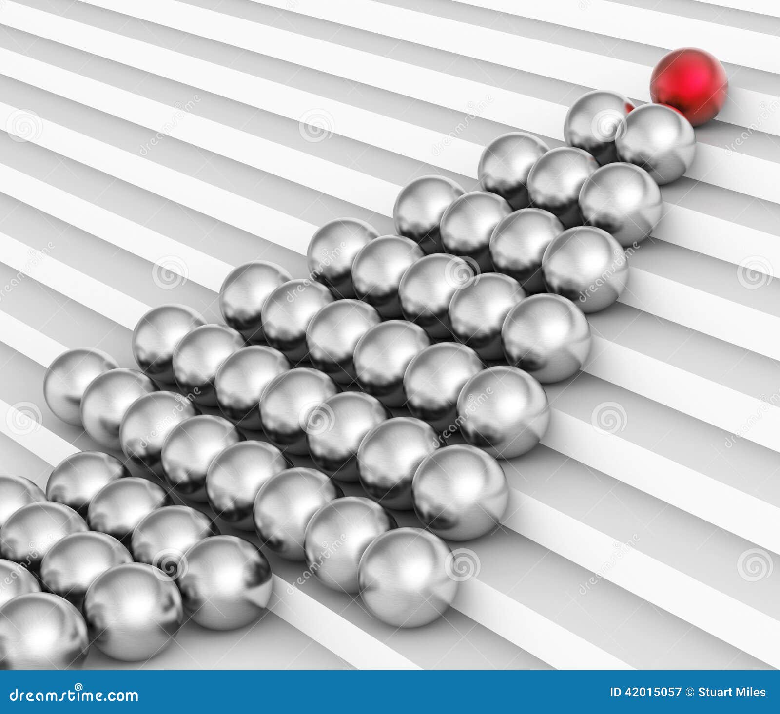 Spheres Teamwork Indicates Leader Ball and Spherical Stock Illustration ...