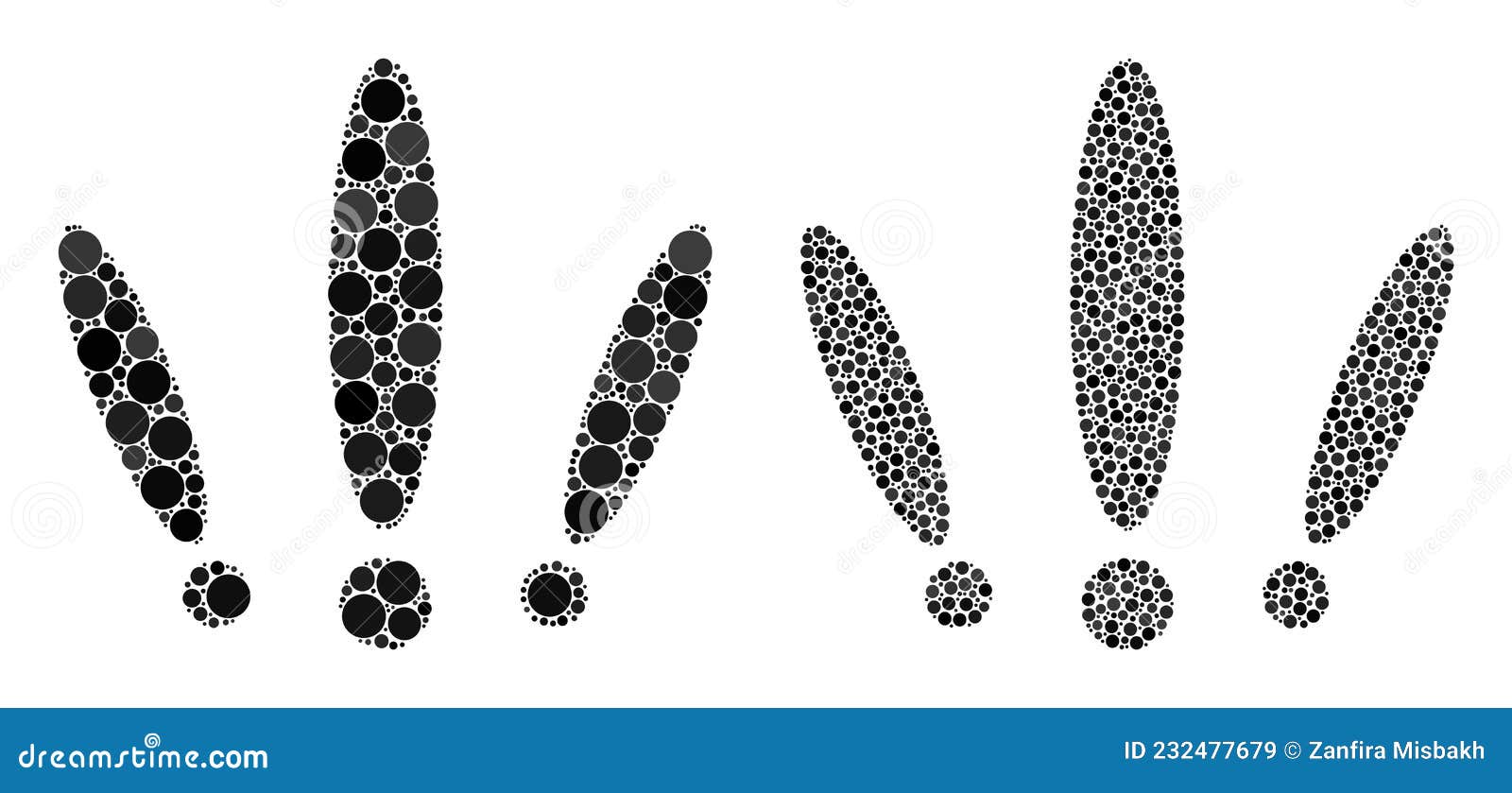 Spheric Dot Multiple Warnings Icon Collage Stock Vector - Illustration ...