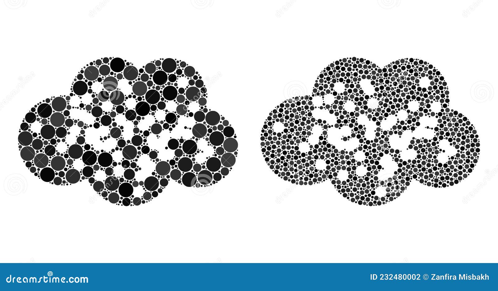 Spheric Dot Powder Cloud Icon Mosaic Stock Vector - Illustration of ...