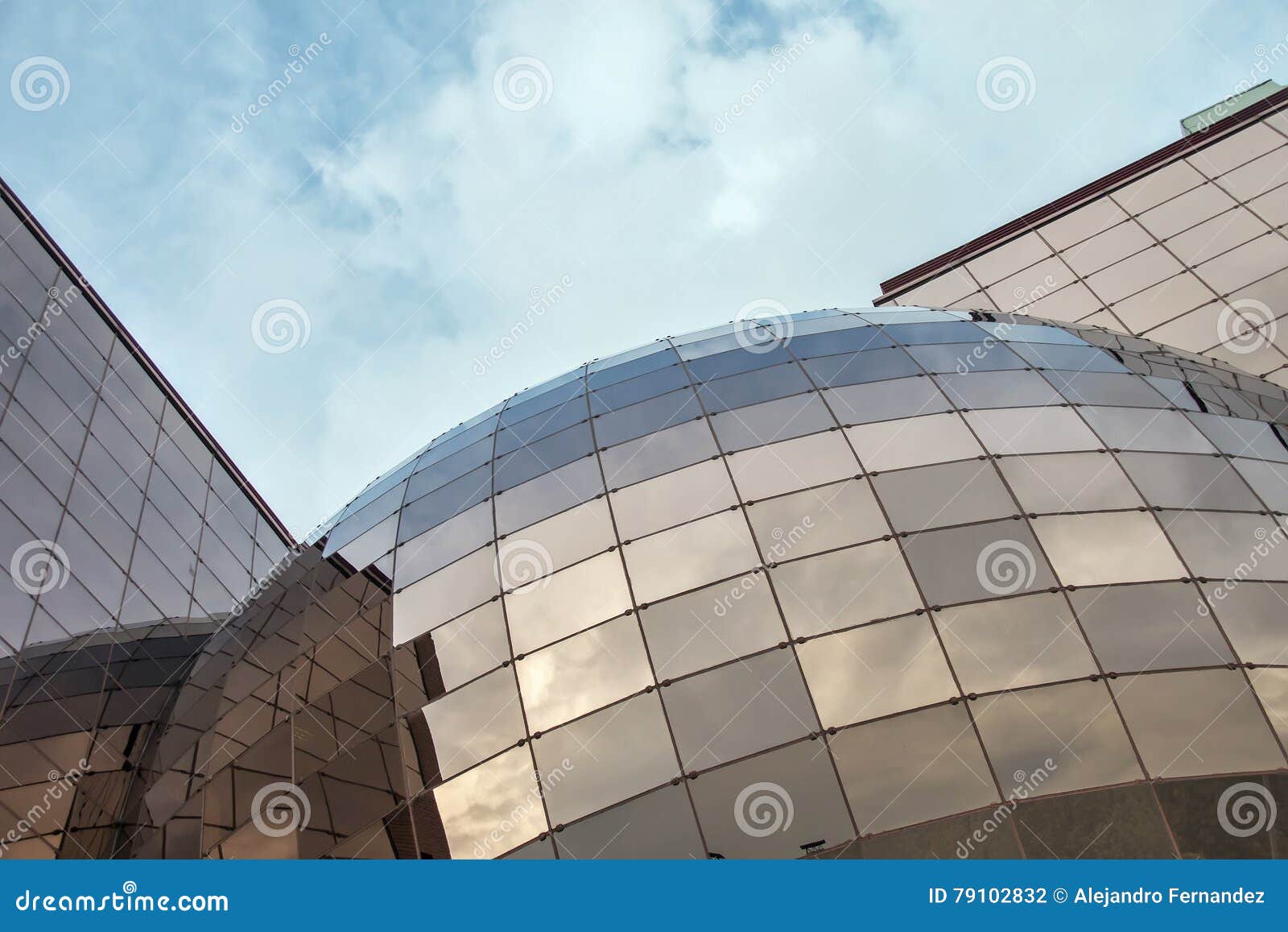 Spherical Architecture on Glass Panel Office Building Stock Photo ...