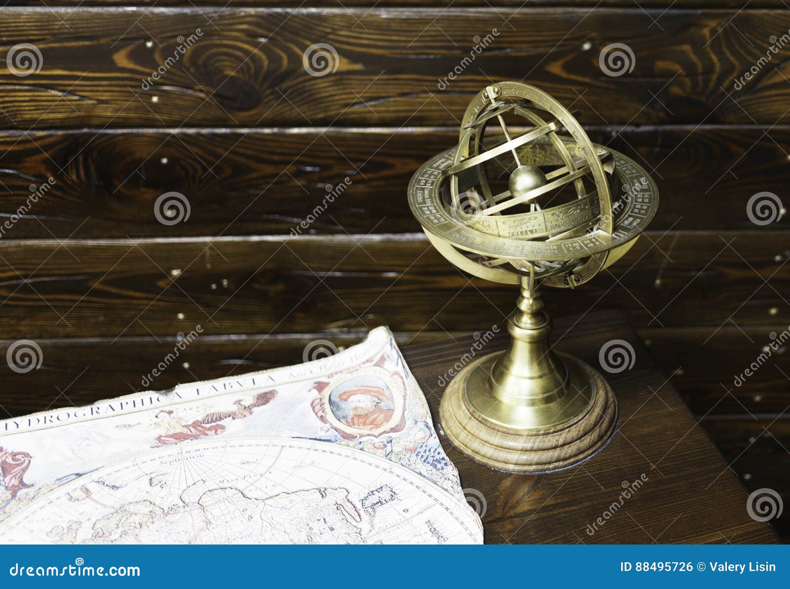 Spherical astrolabe stock photo. Image of ancient, hollow - 88495726