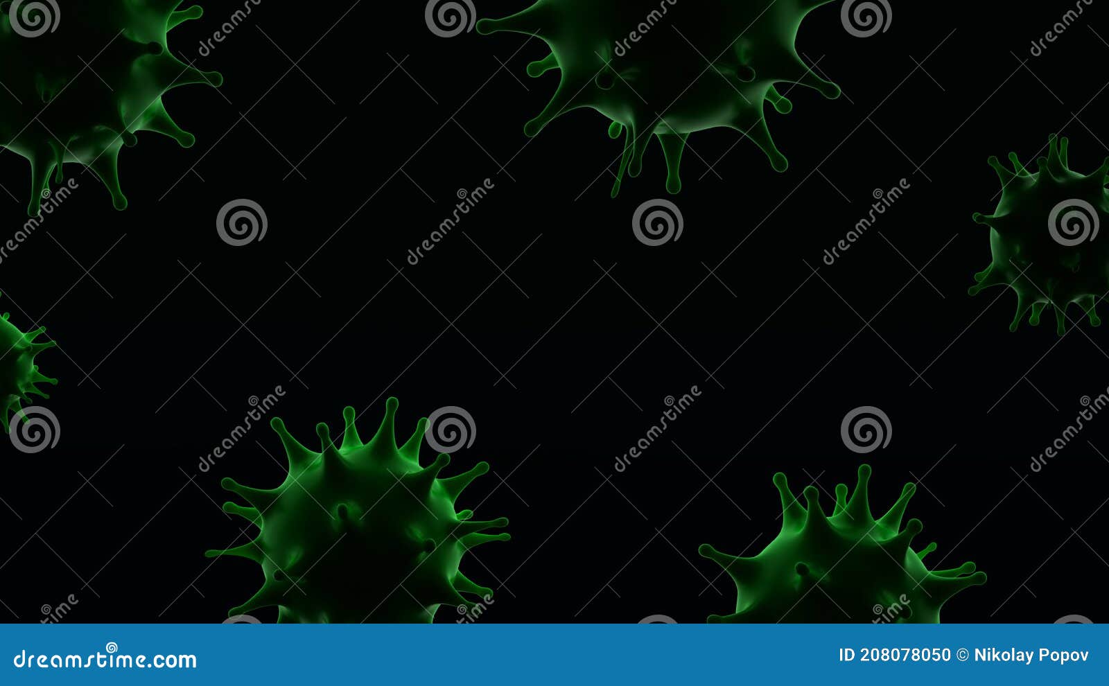Spherical Bacterium with Processes Stock Illustration - Illustration of ...
