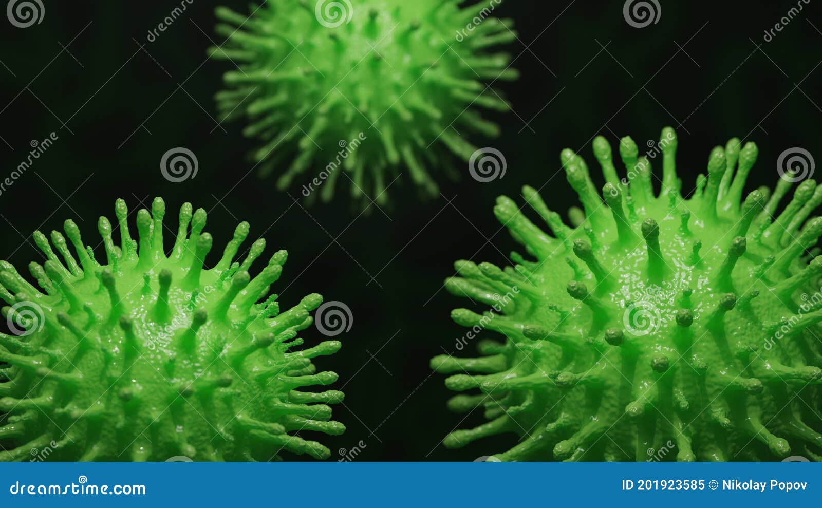 Spherical Bacterium with Processes Stock Illustration - Illustration of ...