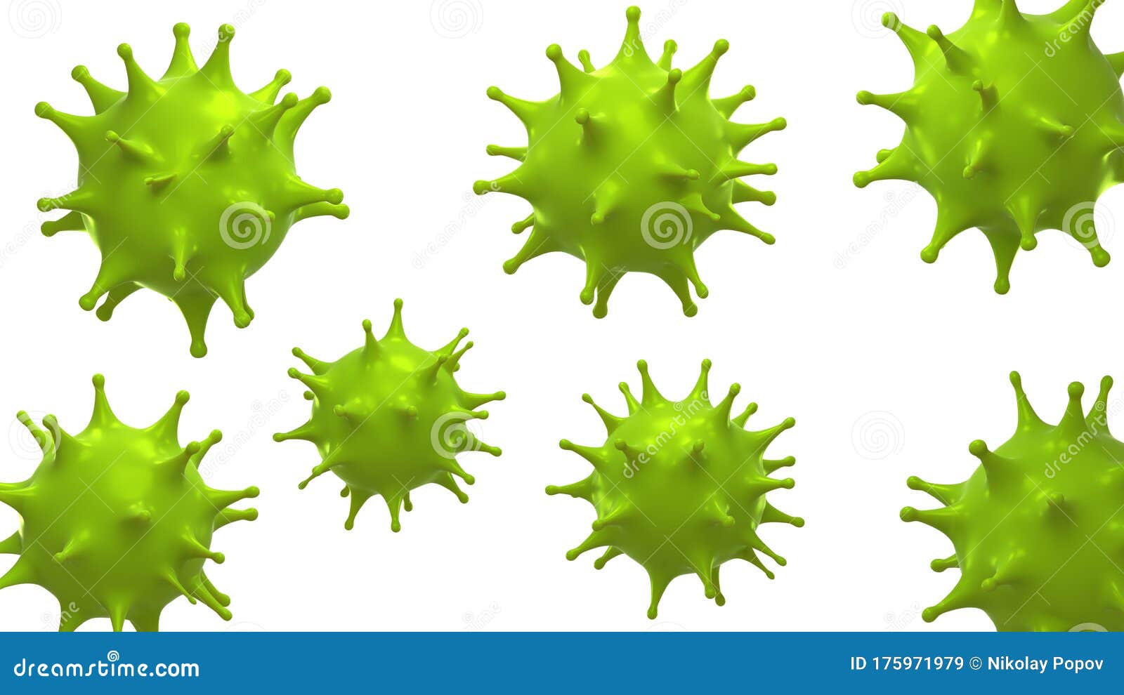 Spherical Bacterium with Processes Stock Illustration - Illustration of ...
