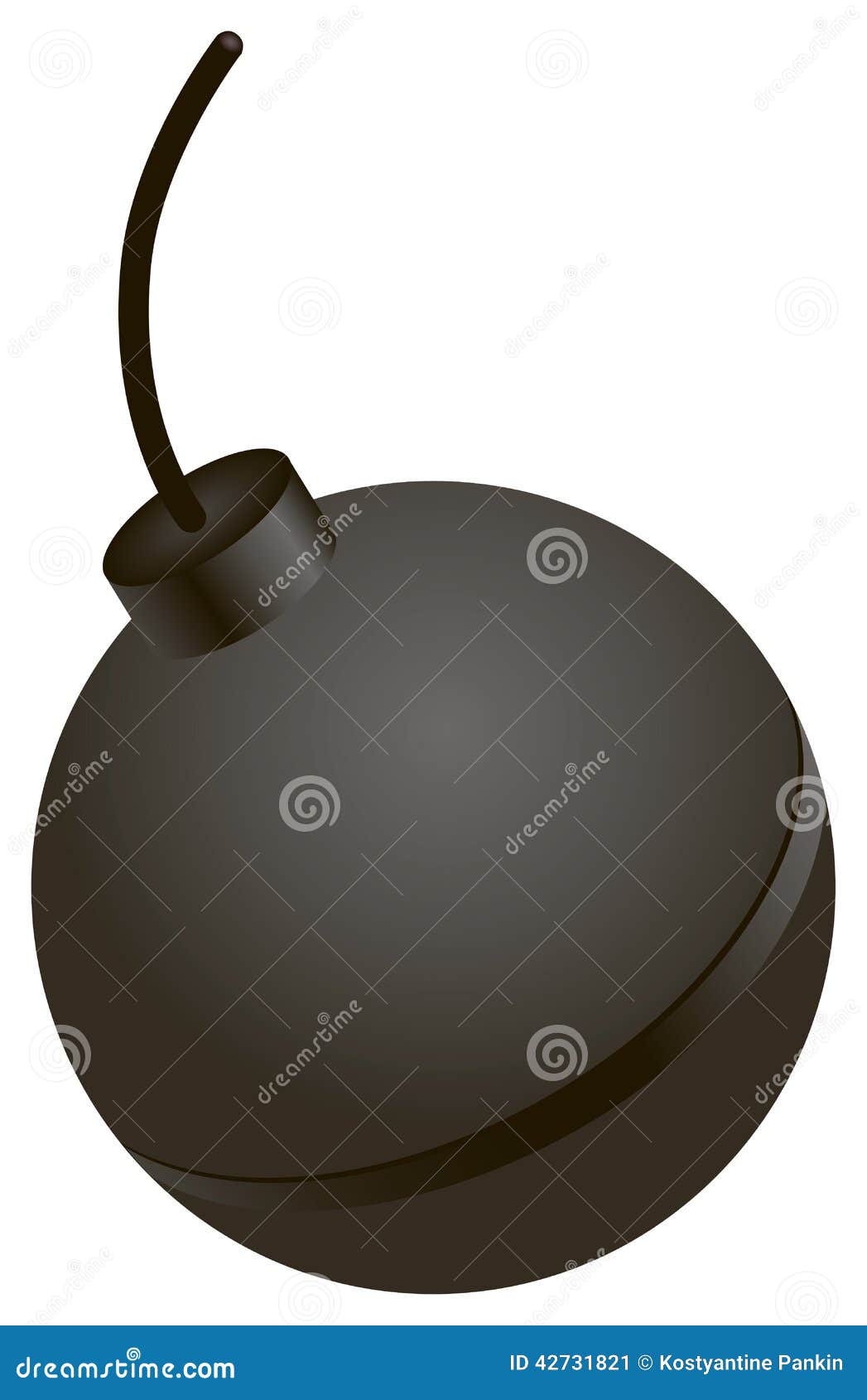 Spherical Bomb stock vector. Illustration of risk, dark - 42731821