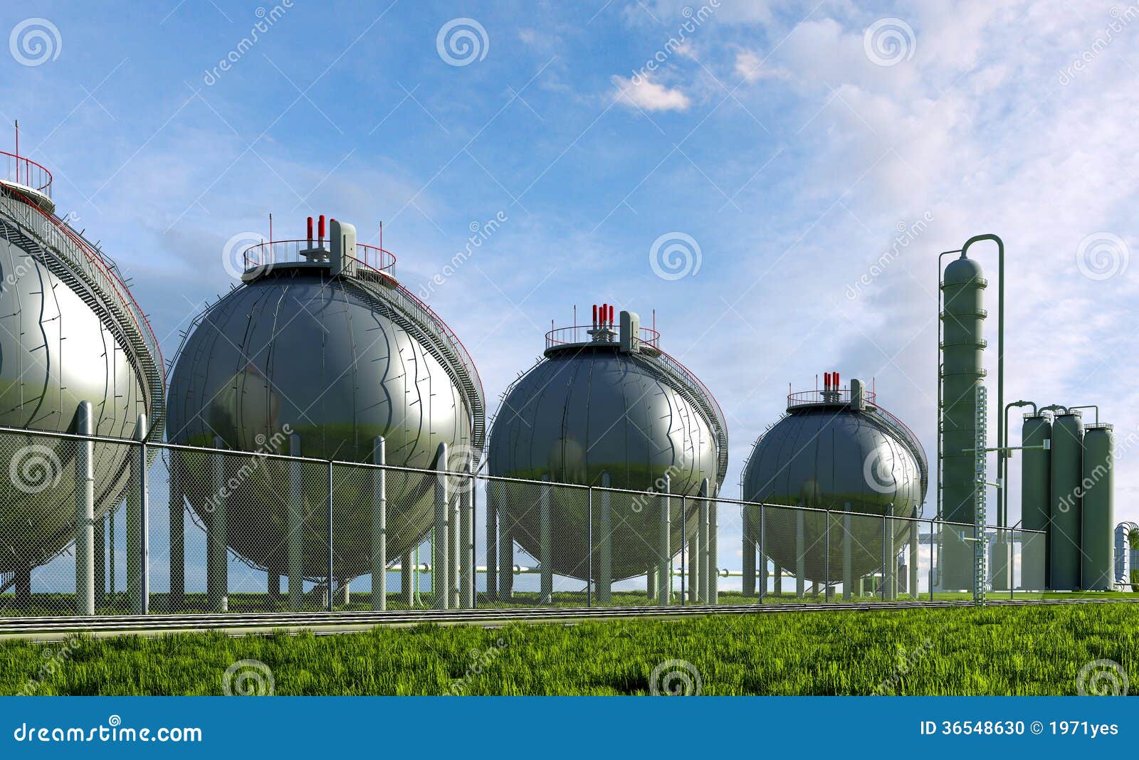 Spherical container stock photo. Image of fuel, building - 36548630