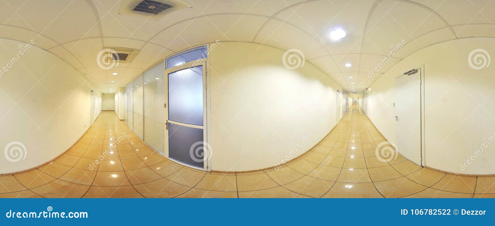 Spherical 360 Degrees Panorama Projection, Panorama in Interior Empty ...