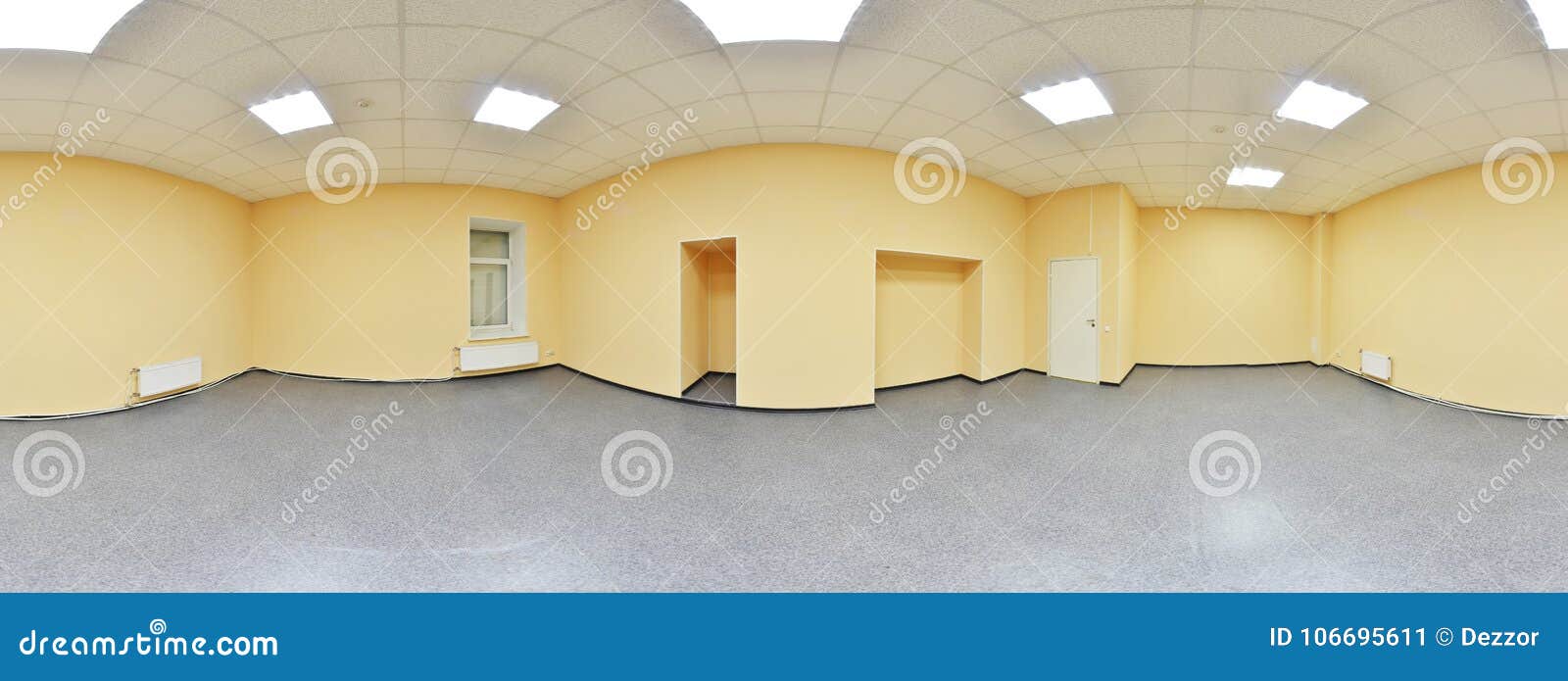 Spherical 360 Degrees Panorama Projection, Panorama in Interior Empty ...