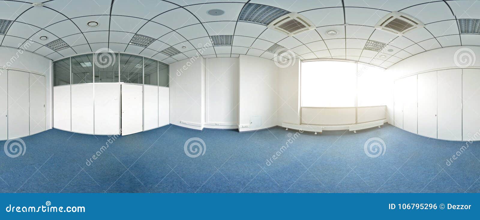 Spherical 360 Degrees Panorama Projection, Panorama in Interior Empty ...