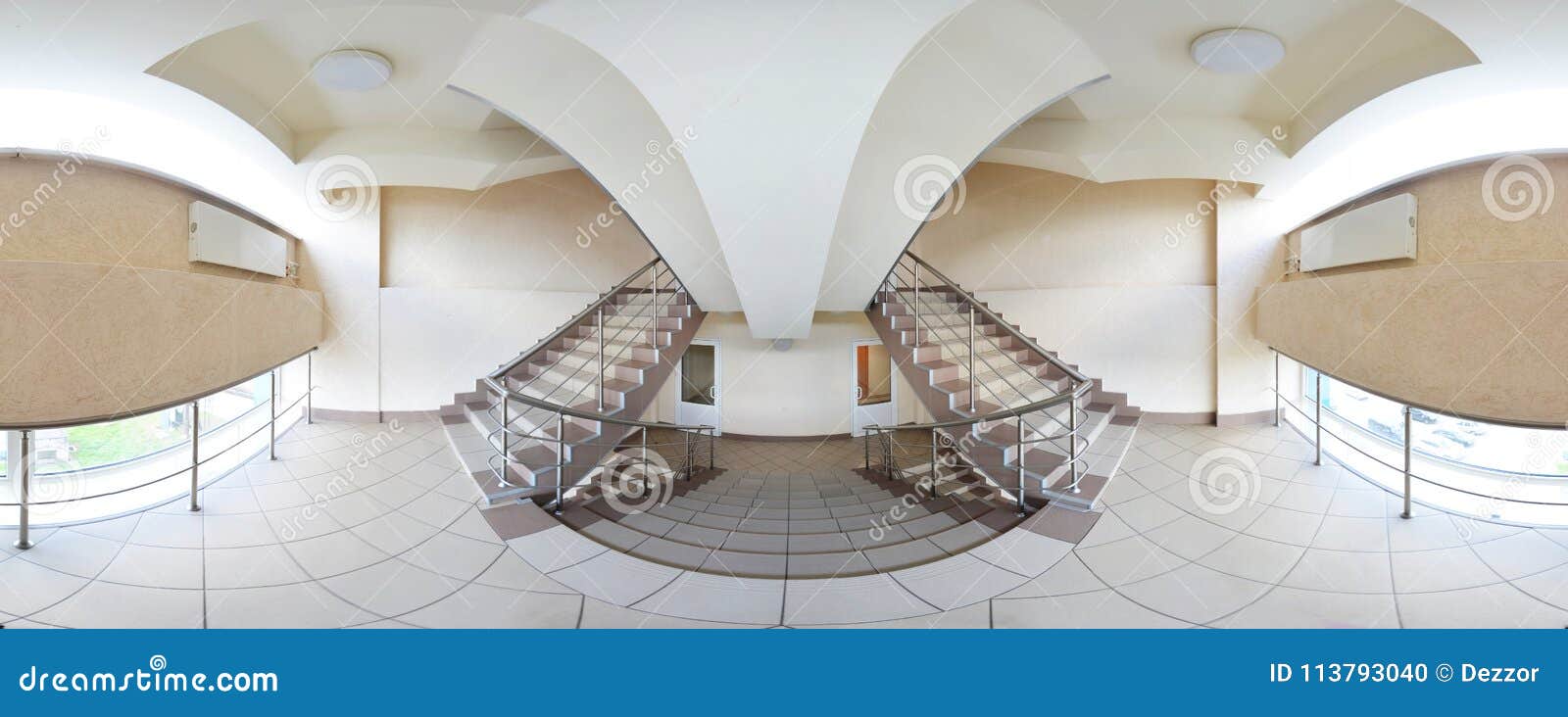 Spherical 360 Degrees Panorama Projection, Panorama in Interior Empty ...