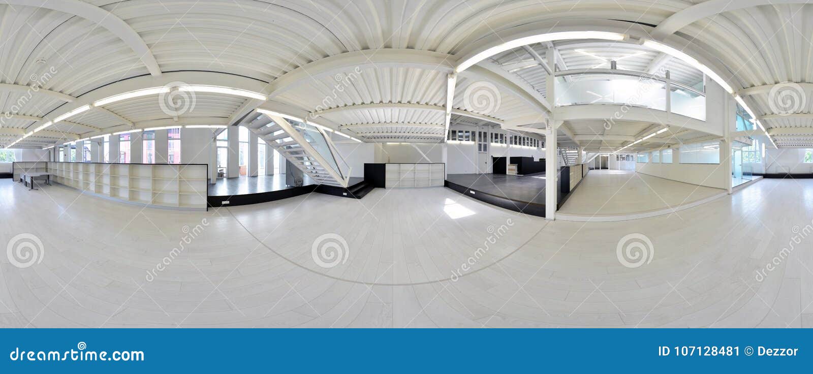 Spherical 360 Degrees Panorama Projection, Panorama in Interior Empty ...