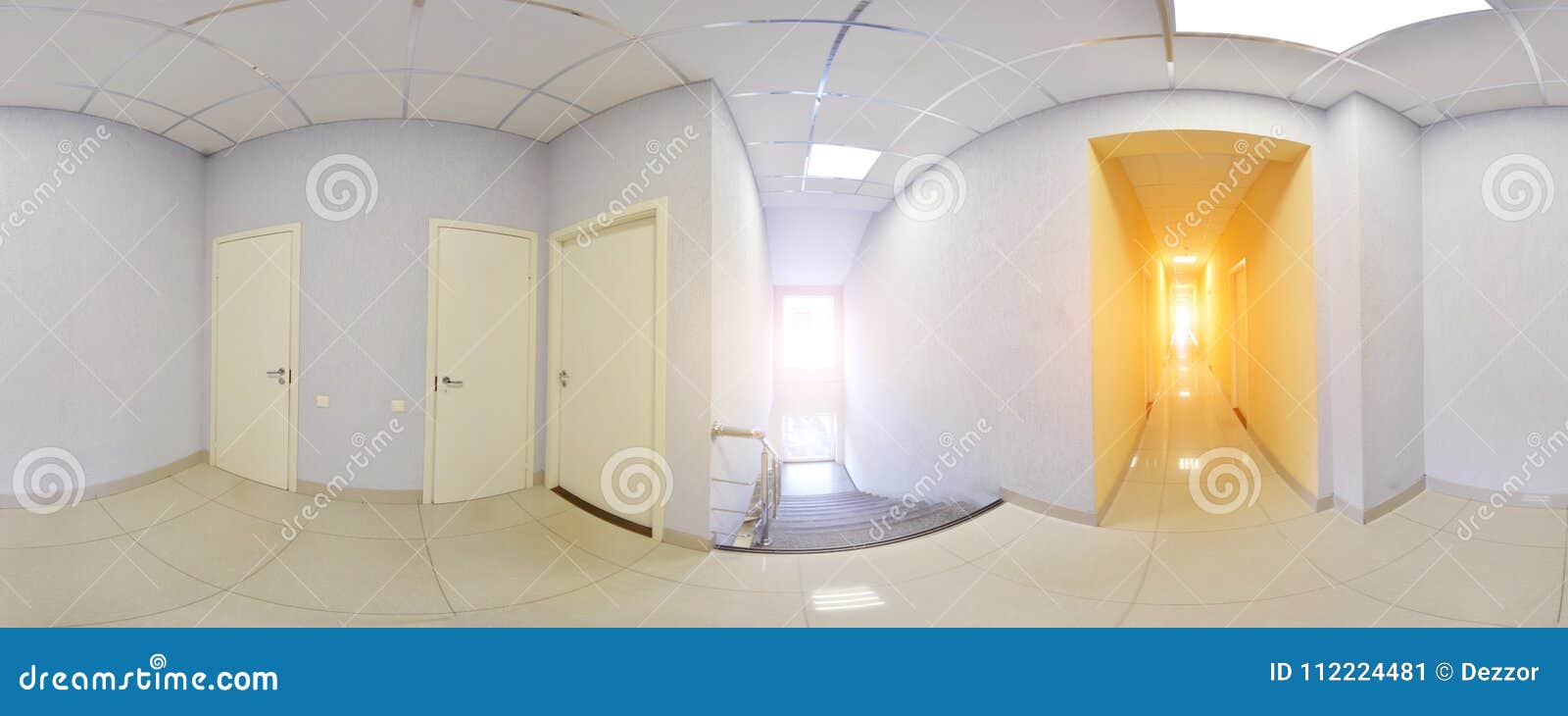 Spherical 360 Degrees Panorama Projection, Panorama in Interior Empty ...