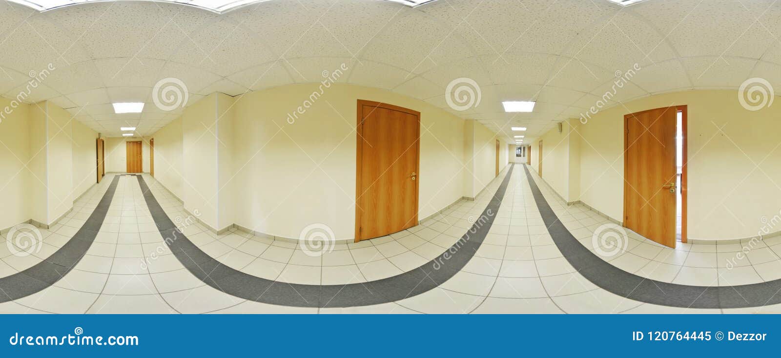Spherical 360 Degrees Panorama Projection, Panorama in Interior Empty ...